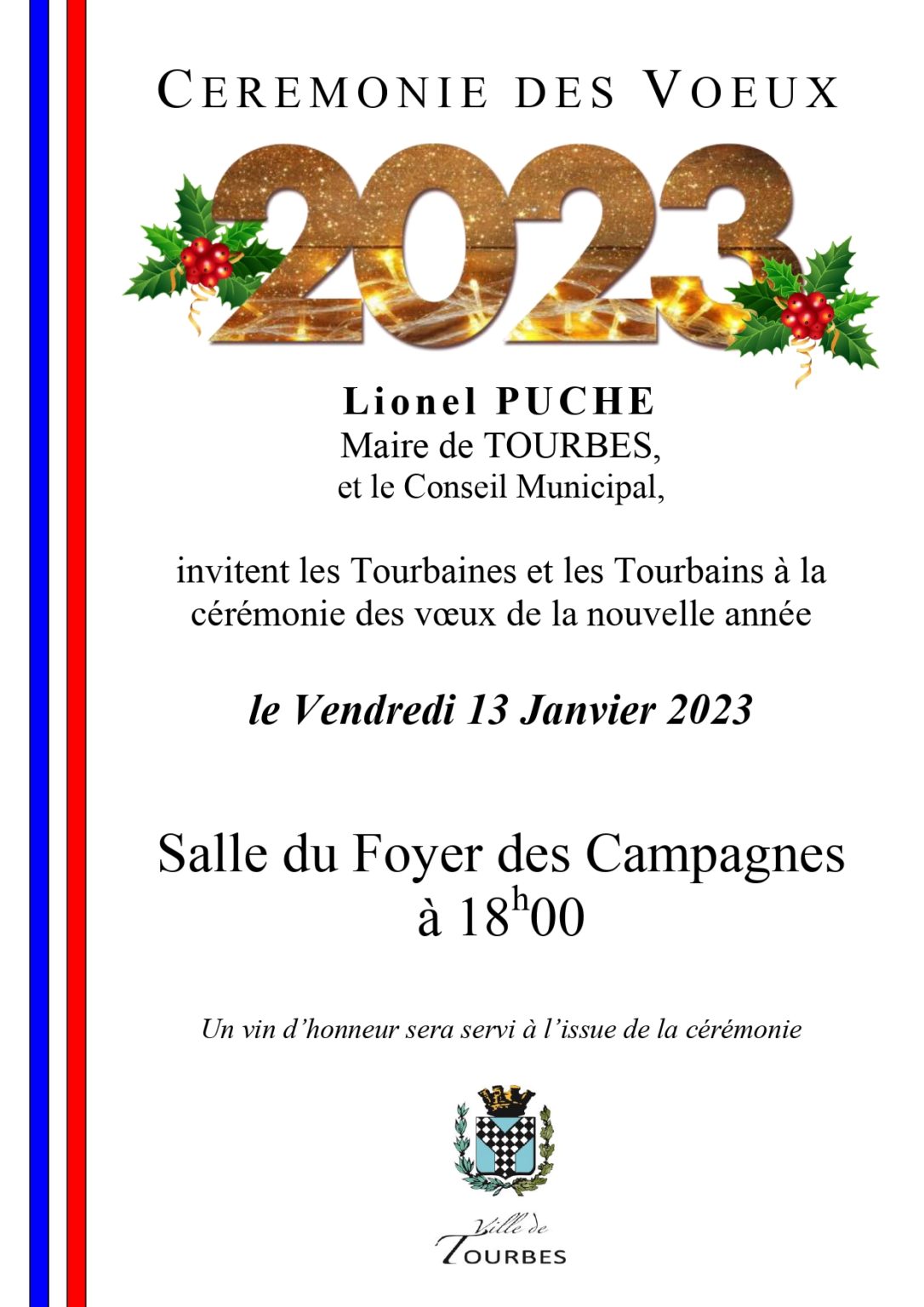 Cérémonie des Vœux 2023 – TOURBES… Cérémonie des Vœux 2023 – TOURBES…
